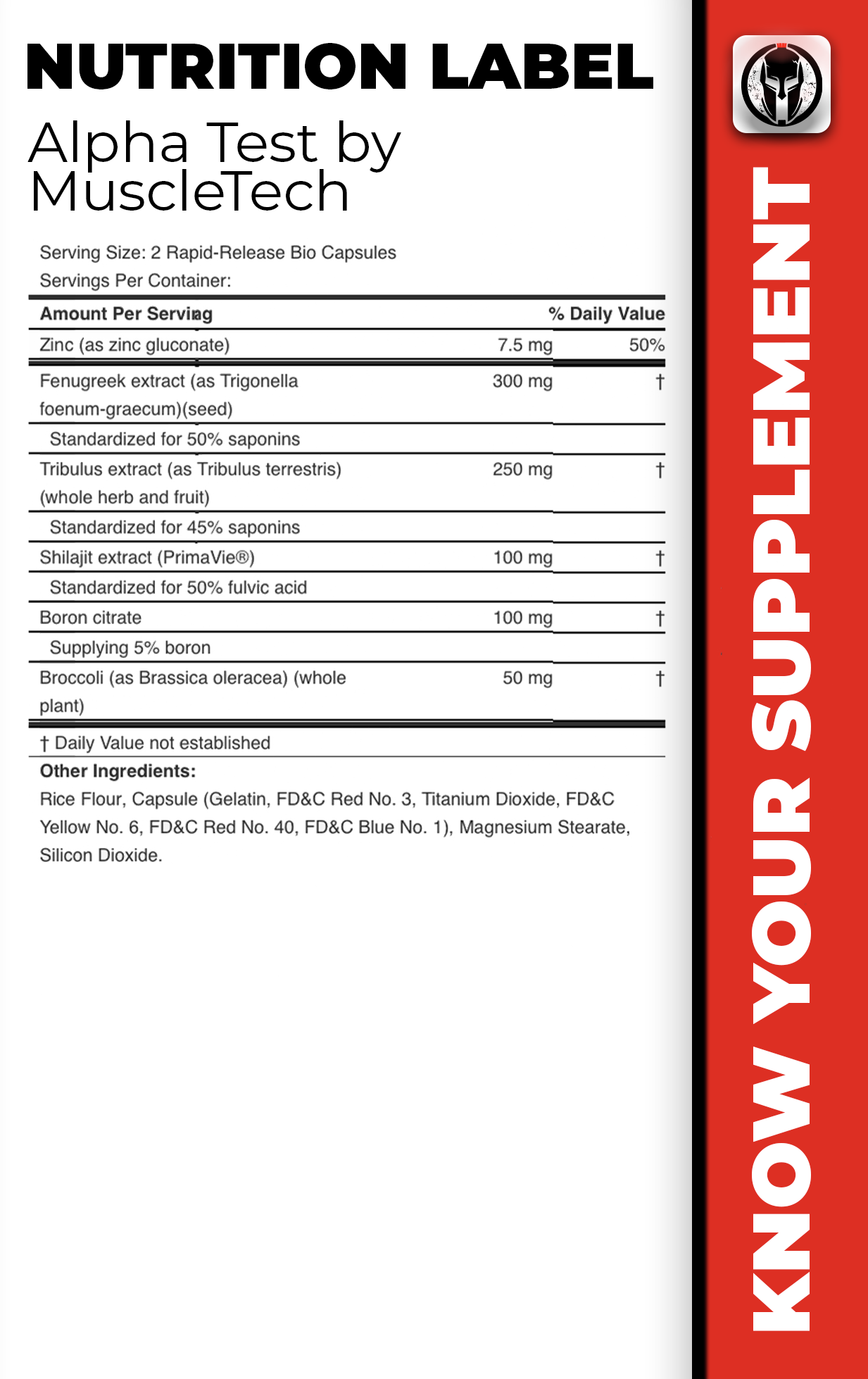 Alpha Test by MuscleTech – Testosterone & Strength Support – Swole Spartan