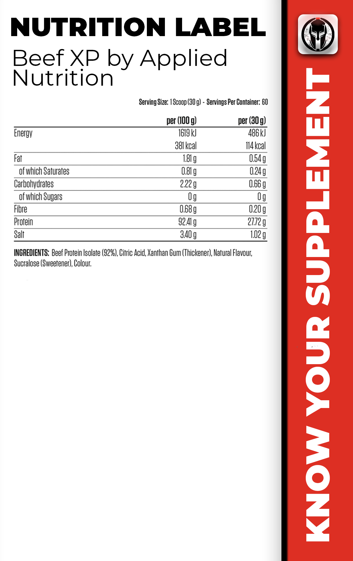 Clear Hydrolysed Beef-xp Protein By Applied Nutrition – Swole Spartan