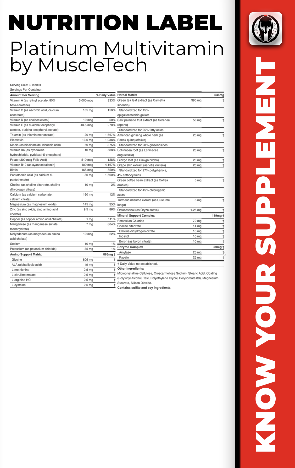 Platinum Multivitamin by MuscleTech – Daily Vitamins for Athletes ...