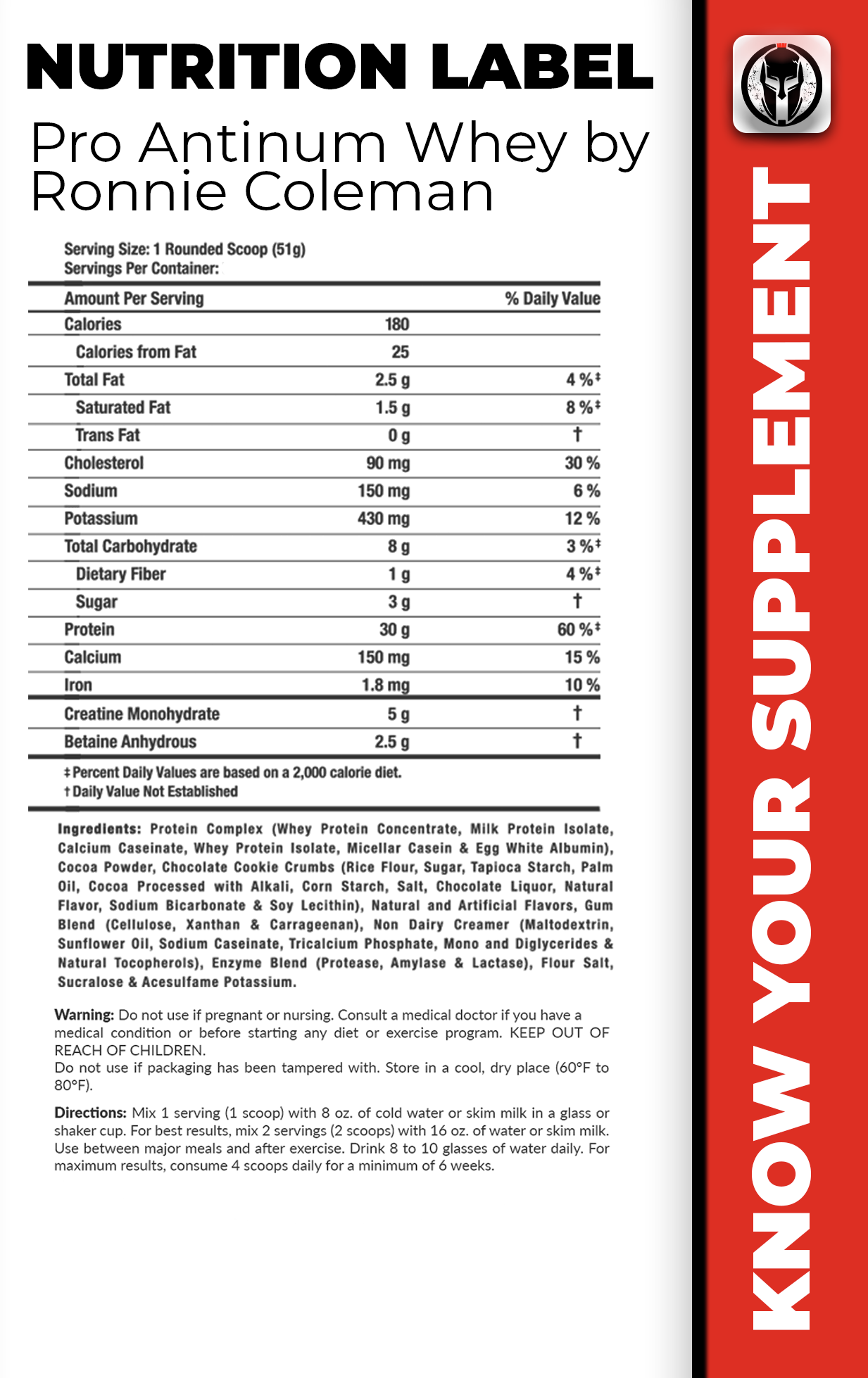 Ronnie Coleman Pro-Antium — 29g Protein with Creatine & BCAAs for ...