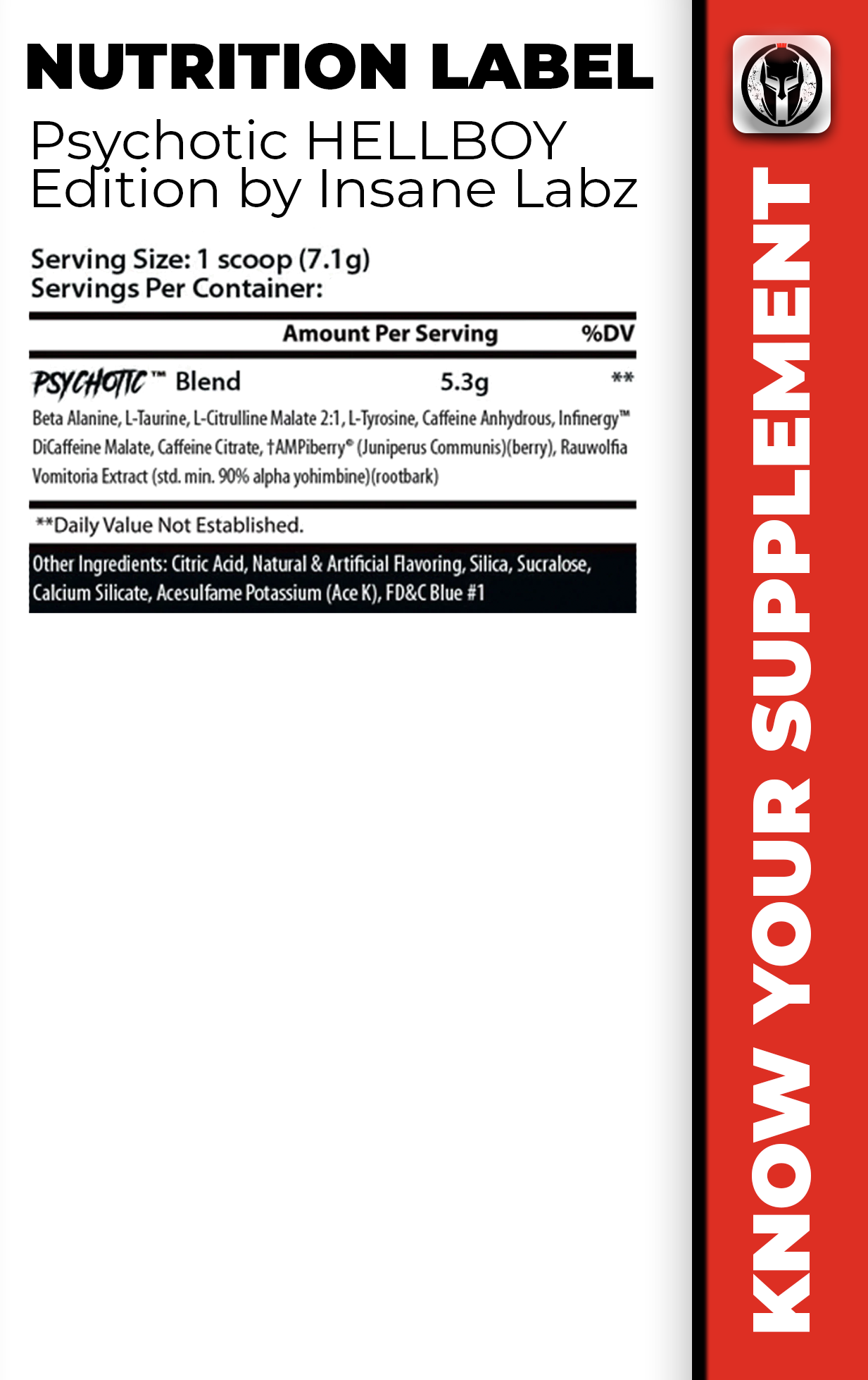 Psychotic Hellboy Edition by Insane Labz — High Stim Pre-Workout ...