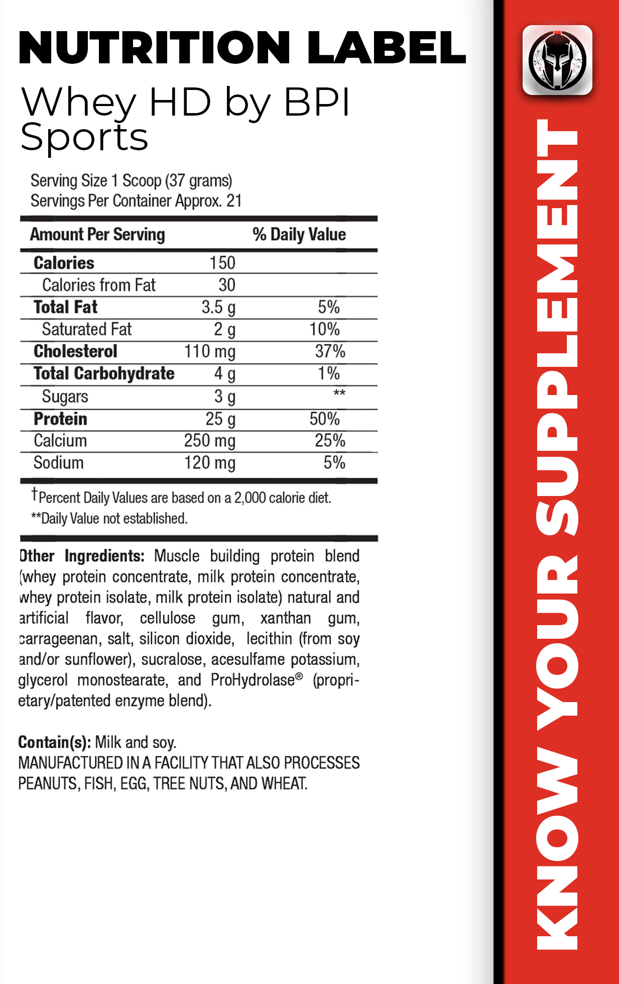 Whey HD by BPI Sports – High-Quality Whey Protein | Swole Spartan